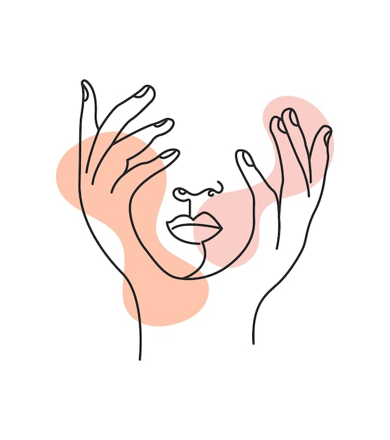 Intertwined Hands Forming Expressive Abstract Face | Jiffy Designs