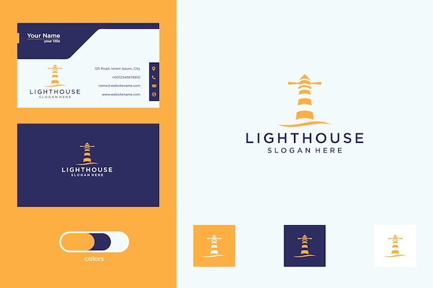 Vibrant Lighthouse Logo and Branding Elements | Jiffy Designs