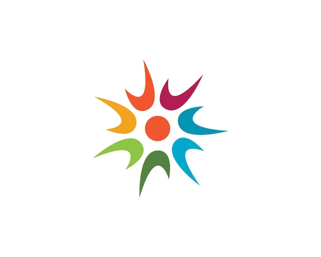 Vibrant Burst of Colorful Shapes Forming a Radiant Symbol | Jiffy Designs