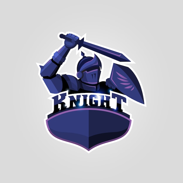 Valiant Knight Wielding Mighty Sword in Regal Emblem | Jiffy Designs