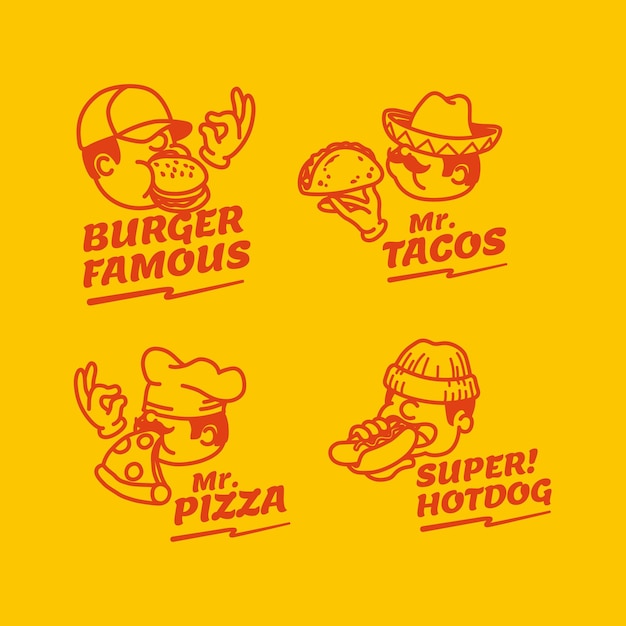 Vibrant Illustrated Collection of Iconic Food Mascots | Jiffy Designs