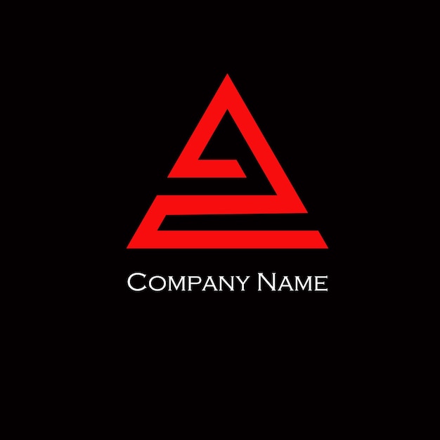 Bold Red Triangle Logo on Sleek Black Background | Jiffy Designs