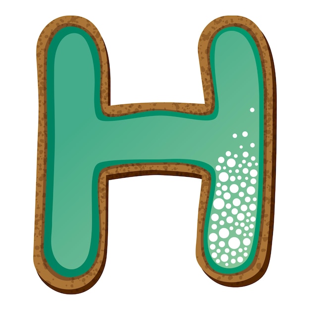 Whimsical Letter H with Bubbles and Textured Edges | Jiffy Designs