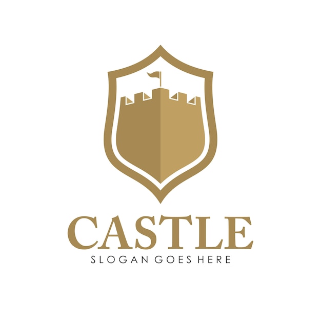 Majestic Castle Crest with Towering Spires and Shield | Jiffy Designs