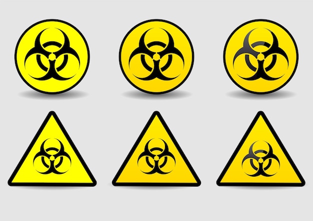 Striking Biohazard Warning Symbols in Vibrant Yellow Tones | Jiffy Designs