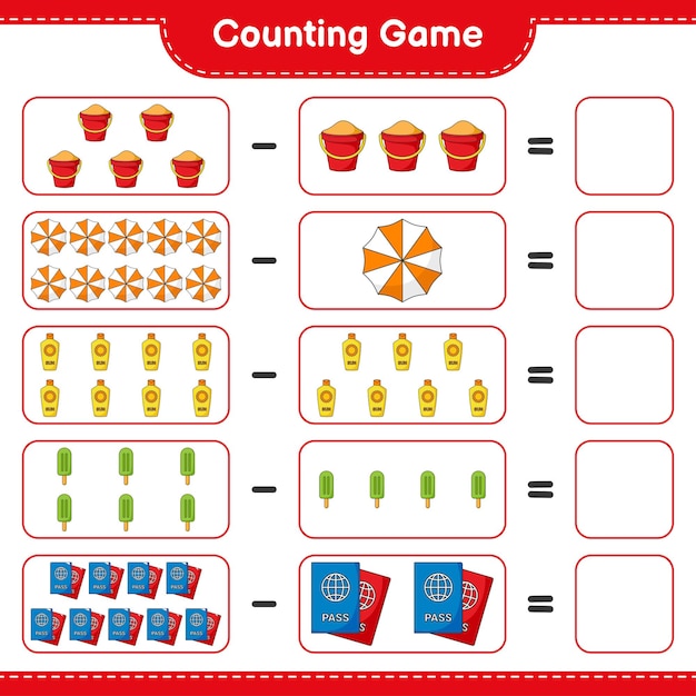 Counting Game with Diverse Collection of Vibrant Icons | Jiffy Designs