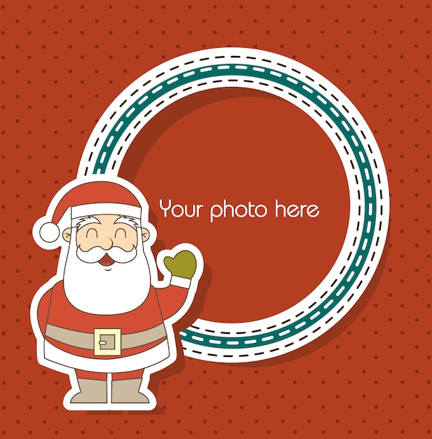 Jolly Santa Claus Frame for Your Holiday Photo | Jiffy Designs