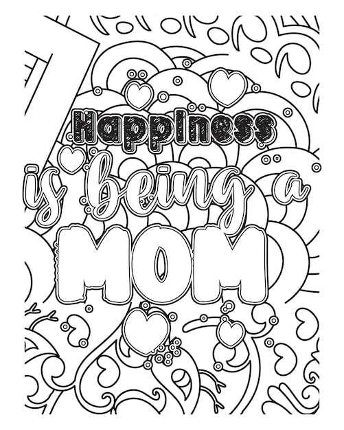 Happiness Is Being a Mom Doodle Art | Jiffy Designs