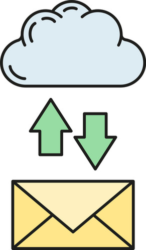 Data Exchange Cloud Icon, Protect Remote Info Storage, Database ...