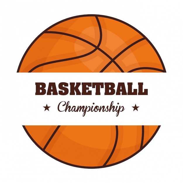 Basketball Championship Emblem with Textured Ball Graphic | Jiffy