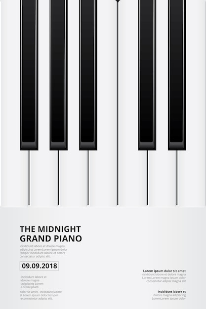 Elegant Monochrome Piano Keys in Striking Midnight Composition | Jiffy ...
