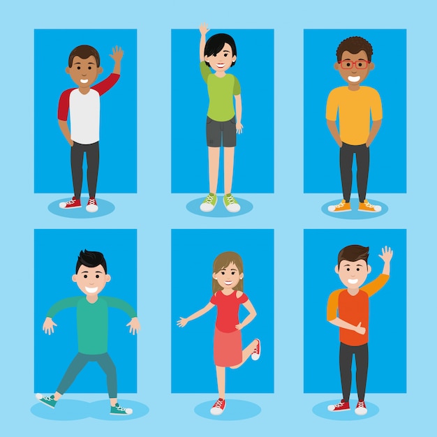 Diverse Collection of Stylized Human Character Illustrations | Jiffy ...