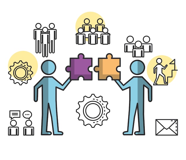 Collaborative Team Assembling Puzzle Pieces for Success | Jiffy Designs