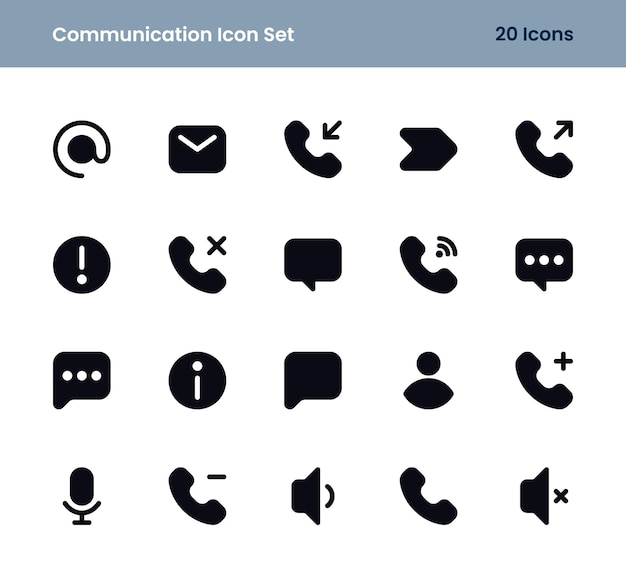 Minimalist Communication Symbols: A Collection of Essential Icons ...