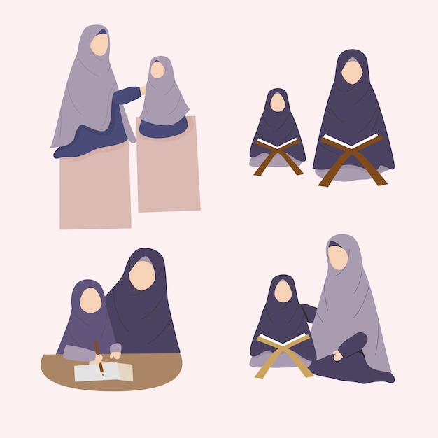 Diverse Muslim Women in Traditional Modest Attire | Jiffy Designs