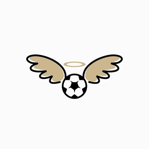 Winged Soccer Ball with Halo: Angelic Sports Emblem | Jiffy Designs