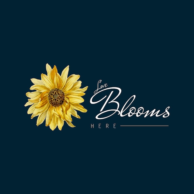 Vibrant Sunflower Logo with Elegant Cursive Typography | Jiffy Designs