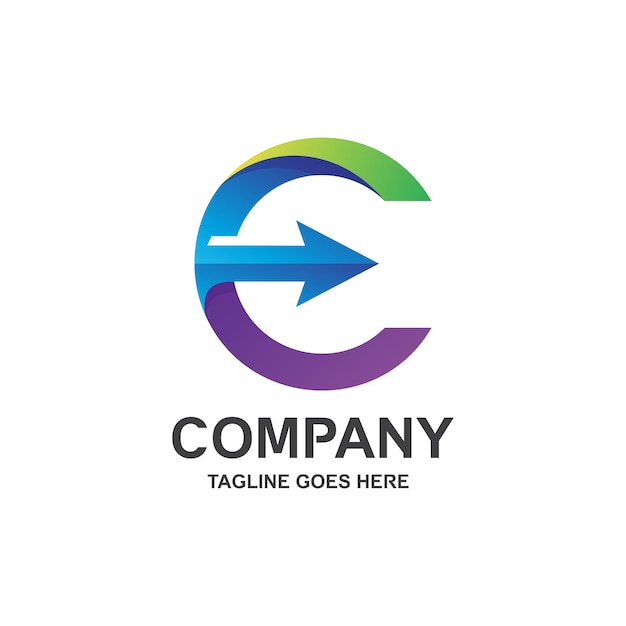Dynamic Directional Arrow Logo in Vibrant Gradient Colors | Jiffy Designs