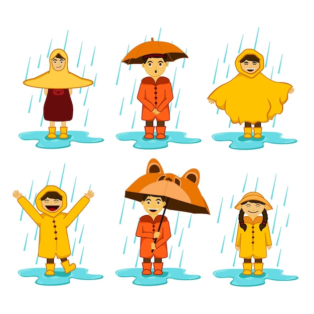 Playful Rainy Day Buddies Illustrations for Children's Designs | Jiffy ...