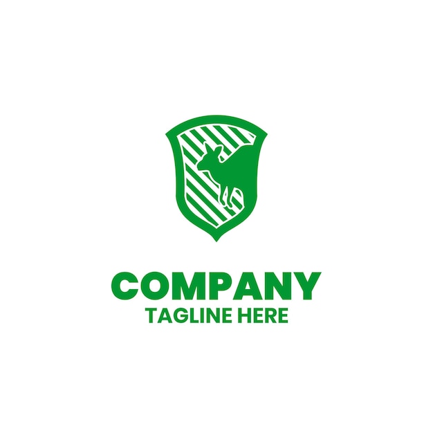 Striking Green Shield with Bold Stripes Logo Design | Jiffy Designs