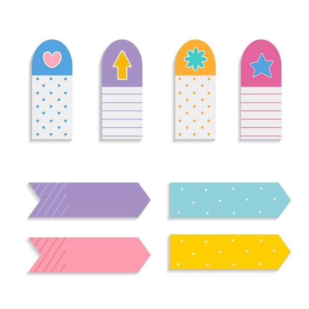 Vibrant Bookmark and Arrow Sticker Graphics Collection | Jiffy Designs