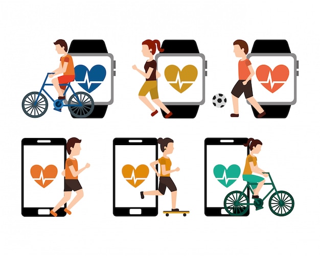 Diverse Collection of Fitness and Health Tracking Icons | Jiffy Designs