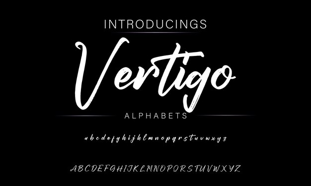 Elegant Vertigo Alphabets with Stylized Cursive Lettering | Jiffy Designs