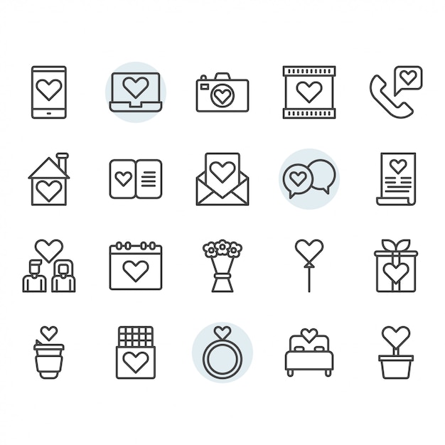 Charming Heart-Themed Icons for Love and Relationships | Jiffy Designs