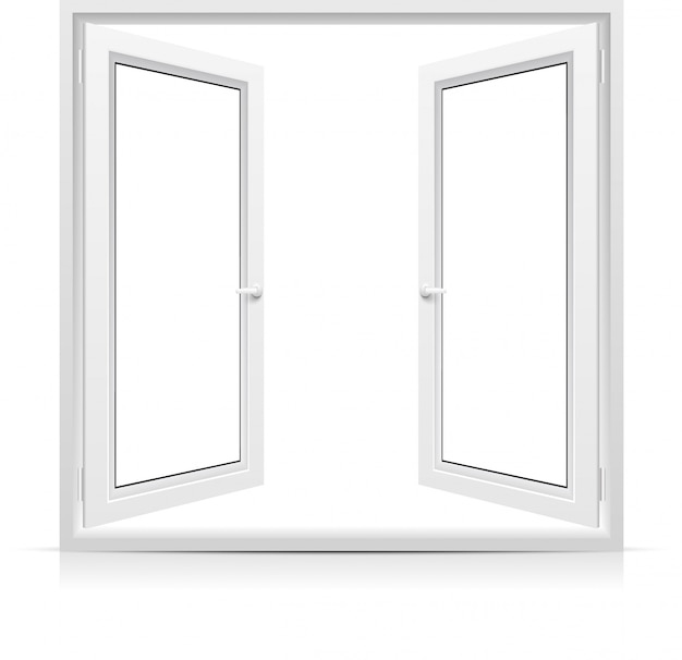 Minimalist White Open Window Frame Illustration | Jiffy Designs