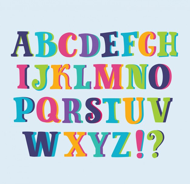 Vibrant and Playful Alphabet Letters for Versatile Designs | Jiffy Designs
