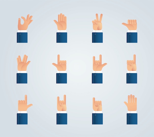 Diverse Hand Gestures in Vibrant Minimal Illustration | Jiffy Designs