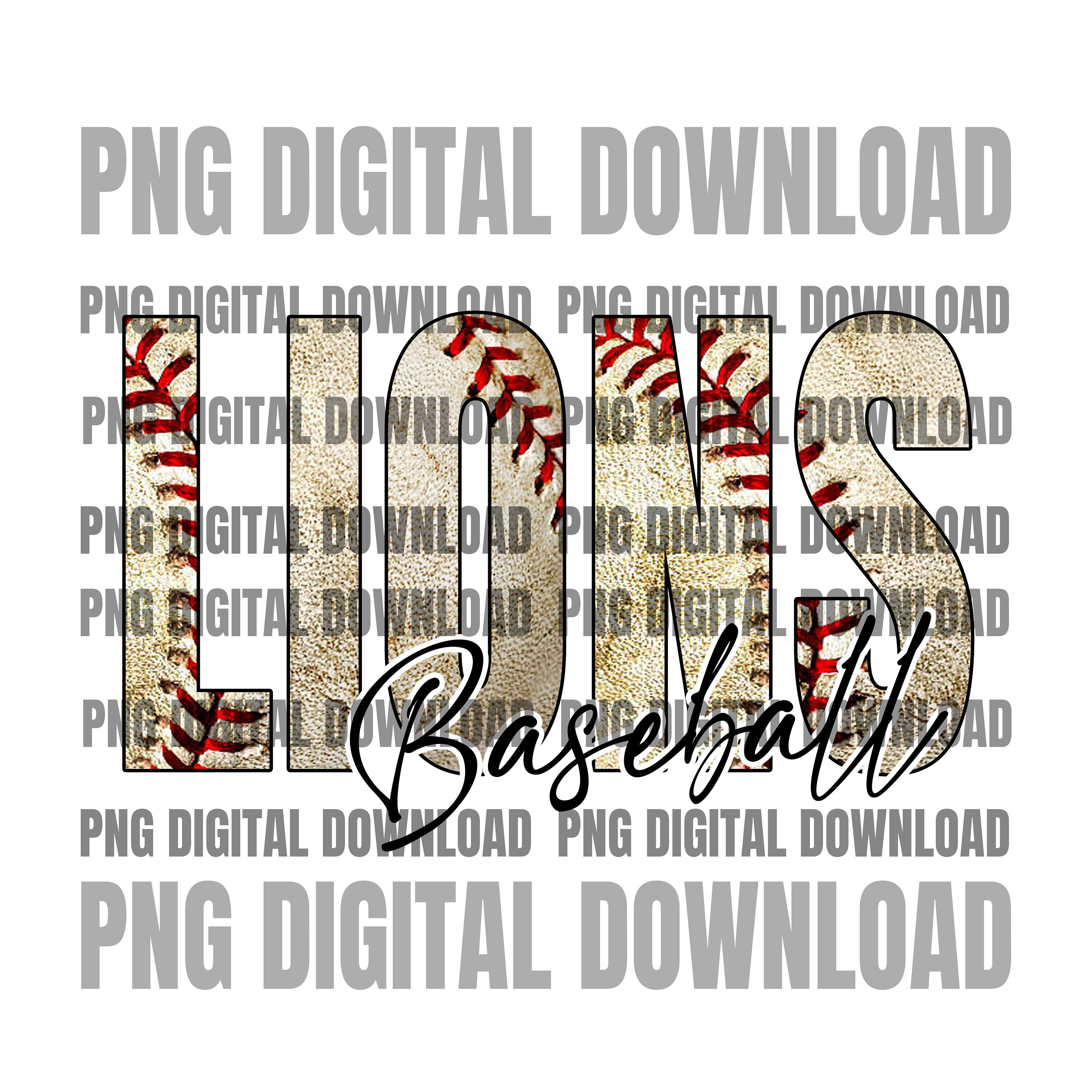 Lions Baseball PNG | Lioins Sublimation Design | Sublimation PNG ...