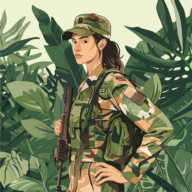 Resilient Jungle Warrior: A Powerful Portrait | Jiffy Designs