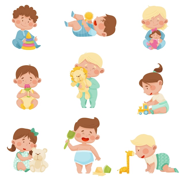 Adorable Collection of Playful Babies and Toddlers in Vibrant ...