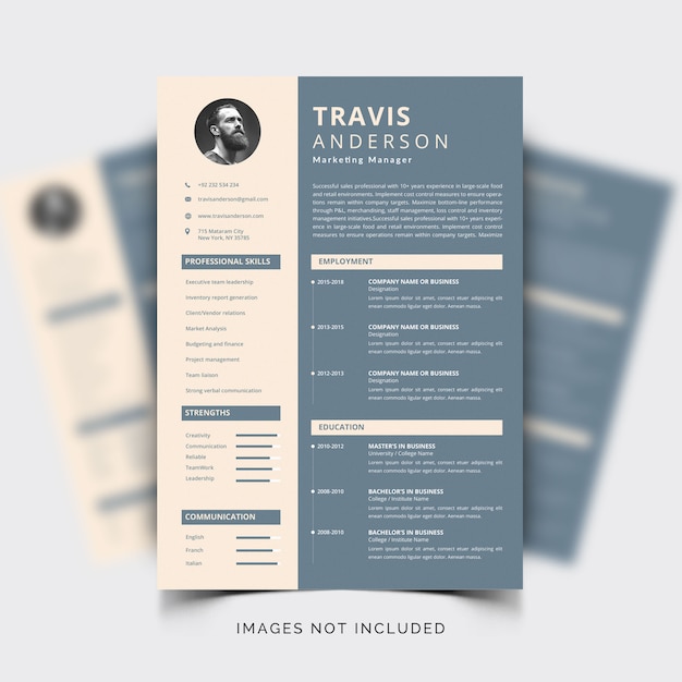 Sophisticated Resume Highlighting Travis Anderson's Impressive ...