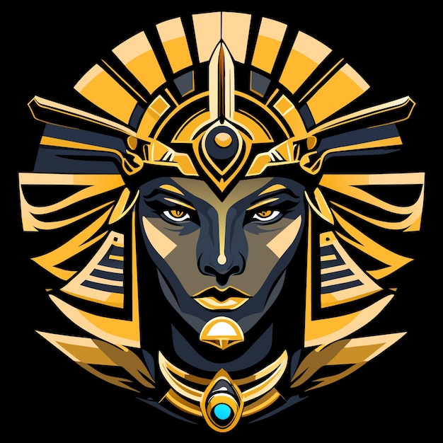 Majestic Pharaoh: Captivating Emblem of Ancient Splendor | Jiffy Designs
