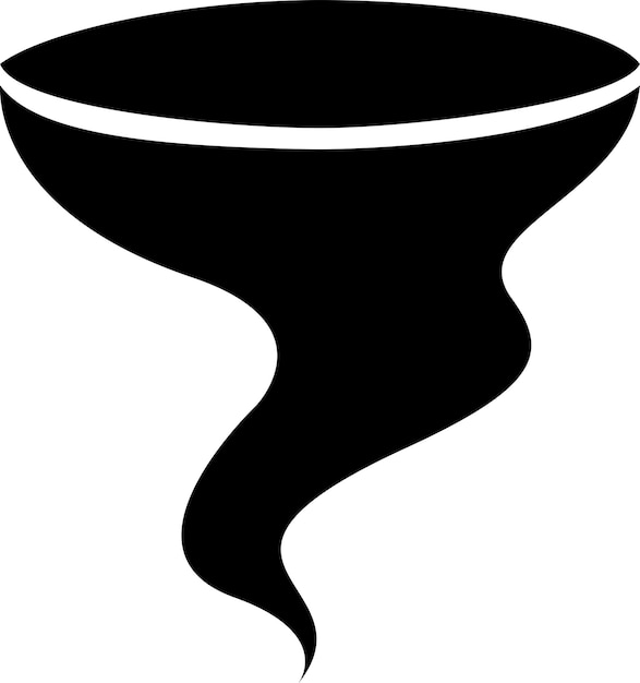 Swirling Black Vortex - Captivating Minimalist Silhouette | Jiffy Designs