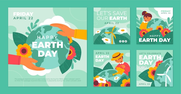 Vibrant Earth Day Collection with Diverse Illustrations | Jiffy Designs