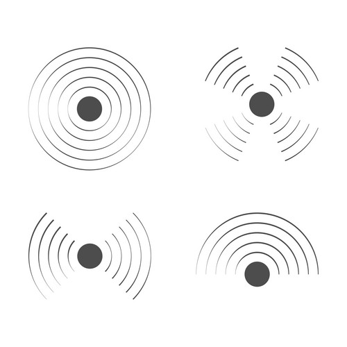 Vector Radar Icons. Sonar Sound Waves. | Jiffy Designs
