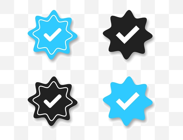 Diverse Collection of Vibrant Verified Star Icons | Jiffy Designs