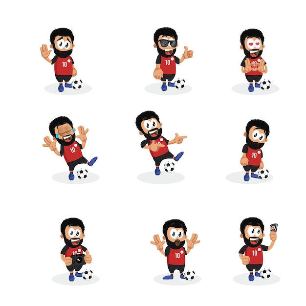 Diverse Collection of Animated Soccer Player Illustrations | Jiffy Designs