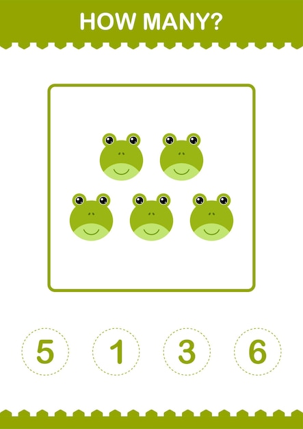 Counting Cute Green Frog Faces | Jiffy Designs