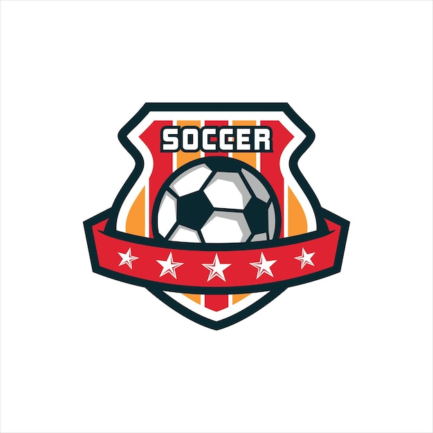 Vibrant Soccer Badge with Iconic Ball and Stars | Jiffy Designs