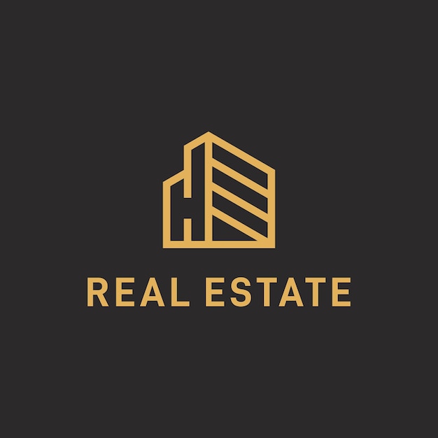 Elegant Gold Building Icon for Real Estate Company | Jiffy Designs