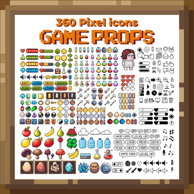 Vibrant Collection of 350 Pixel-Perfect Game-Themed Icons | Jiffy Designs