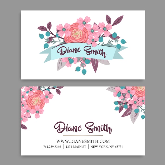 Elegant Floral Banner with Diane Smith Name | Jiffy Designs