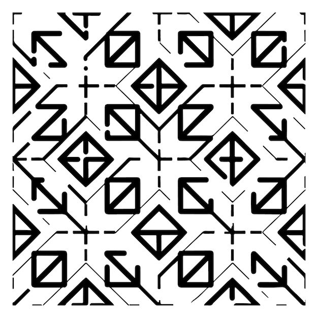 Striking Geometric Pattern of Interlocking Triangles and Squares ...