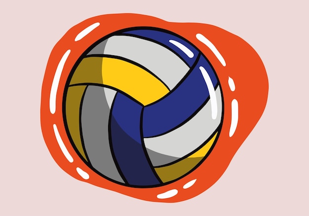 Vibrant Volleyball: A Dynamic Burst of Color and Motion | Jiffy Designs