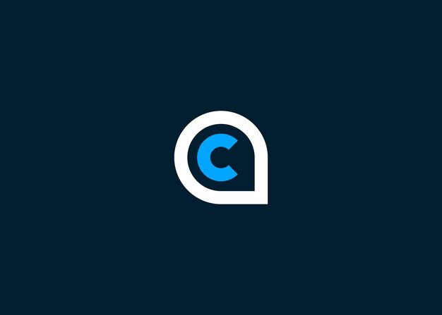 Minimalist C-Shaped Logo with Vibrant Blue Accent | Jiffy Designs
