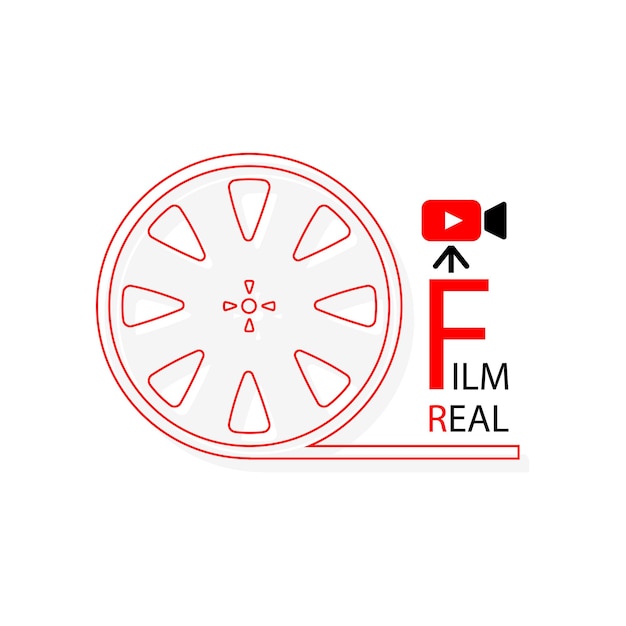 Vibrant Film Reel with YouTube Play Button Logo | Jiffy Designs